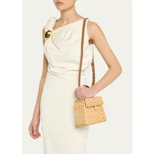 Cult Gaia Sybil Rattan Crossbody Bag - Neutral