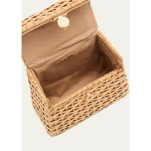 Cult Gaia Sybil Rattan Crossbody Bag - Neutral