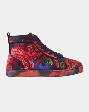 CHRISTIAN LOUBOUTIN Christian Louboutin Louis Roses High-Top Sneakers - M024 Multi