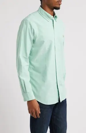 Polo Ralph Lauren Classic Fit Solid Green Button-down Oxford Shirt