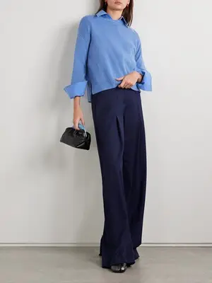 Marni Embroidered Cashmere Sweater - Blue