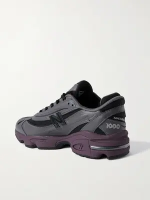NEW BALANCE 1000 Faux Leather And Mesh Sneakers - Gray