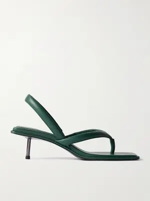 ST. AGNI Leather Slingback Sandals