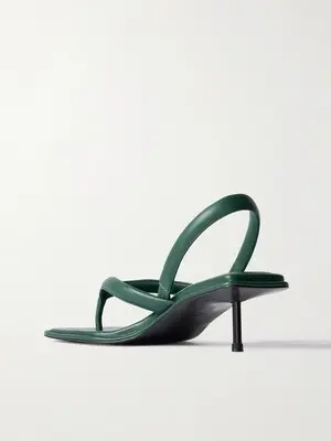 ST. AGNI Leather Slingback Sandals