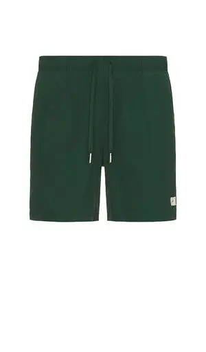 BATHER Swim Trunk In Dark Green - Solid Pine