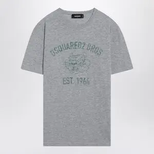 Dsquared2 Mélange T-shirt With Logo Print - Grey
