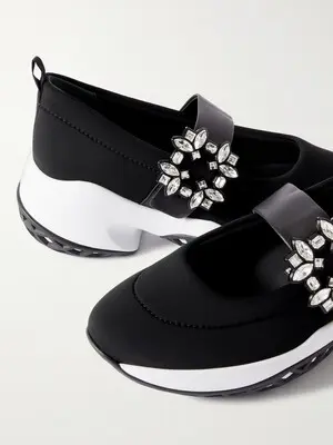 ROGER VIVIER Viv Run Crystal-embellished Sneakers