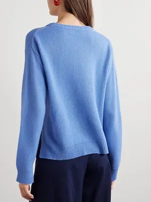 Marni Embroidered Cashmere Sweater - Blue