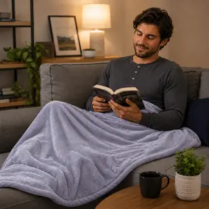PURSONIC Electric Soft Microplush Heated Throw Blanket