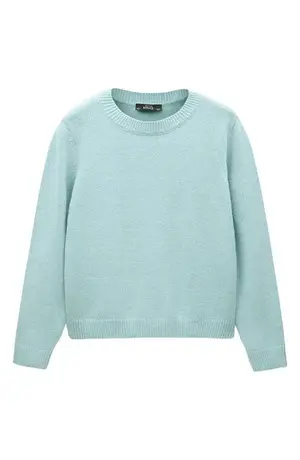 Mango Long Sleeve Crewneck Sweater - Sky Blue