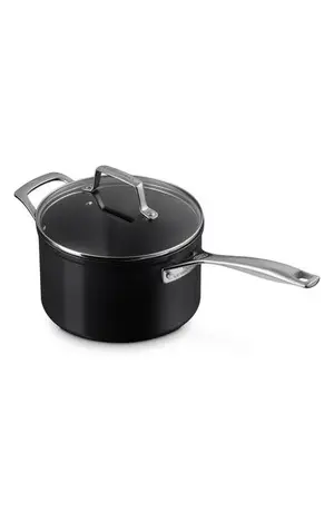 LE CREUSET Essential Nonstick Ceramic Saucepan With Glass Lid