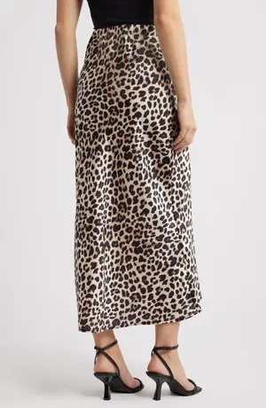 NIKKI LUND Ione Print Satin Slip Skirt
