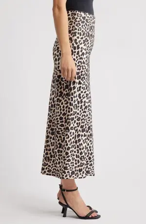 NIKKI LUND Ione Print Satin Slip Skirt