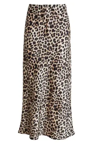 NIKKI LUND Ione Print Satin Slip Skirt