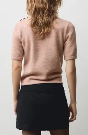Mango Perkins Short Sleeve Sweater
