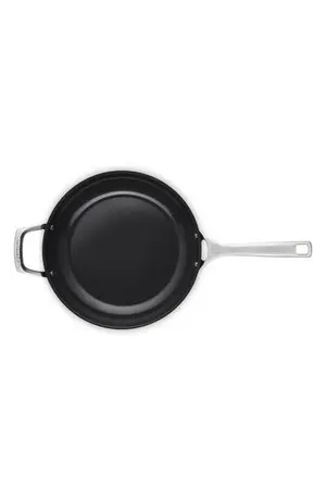 LE CREUSET Essential Nonstick Ceramic 12-inch Deep Fry Pan - Black/ Silver