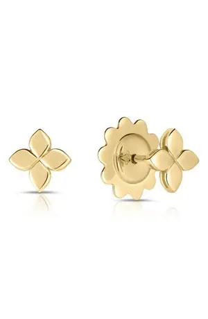 Roberto Coin Love In Verona Stud Earrings Yellow Gold