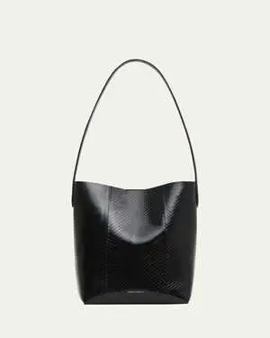 MANSUR GAVRIEL Mansur Gavriel Cabas Mini Watersnake Shoulder Bag - Black