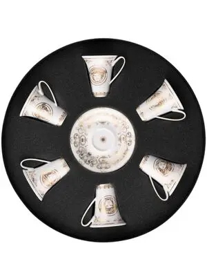 Versace Medusa Gala Cup And Saucer Set - White