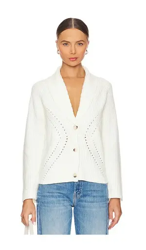 Central Park West Rosette Engineered Pointelle Jacket