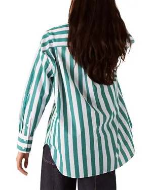 Whistles Oversized Striped Shirt