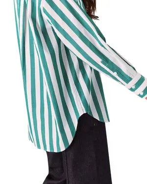 Whistles Oversized Striped Shirt