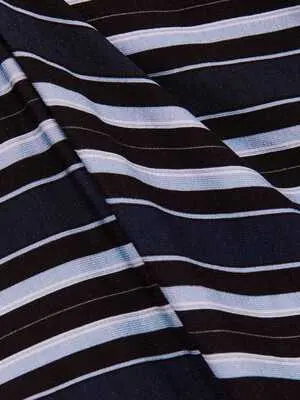 REISS Dillon Petite Stripe-print Draped Midi Dress