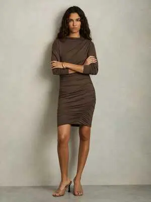 REISS Ari Ruched Mini Dress