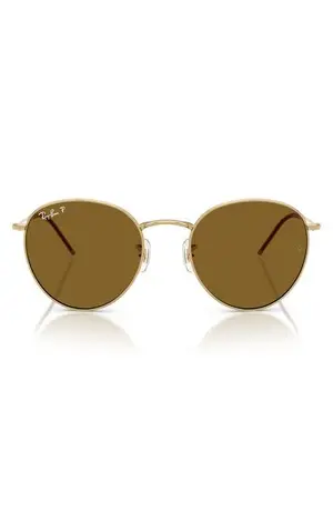 Ray-ban 53mm Polarized Sunglasses - Gold Flash