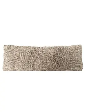 Anaya Textured Handwoven Pillow With Down Alternative Insert - Taupe