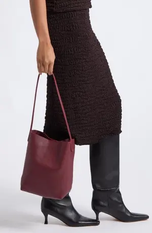 MANSUR GAVRIEL Small Everyday Cabas Leather Tote - Claret