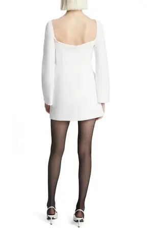 Bardot Phillipa Bow Long Sleeve Minidress
