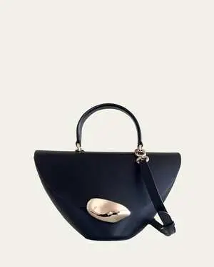 ESHA SONI Orb Leather Top Handle Bag - Black