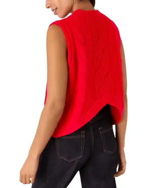 Whistles Cable Knit Sleeveless Sweater