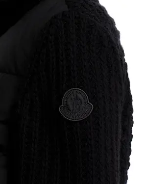 Moncler Mixed Media Zip-up Cardigan