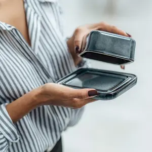 VILLEROY & BOCH Lave Gris Covered Butterdish