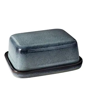 VILLEROY & BOCH Lave Gris Covered Butterdish - Grey