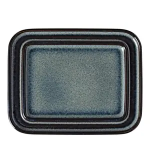 VILLEROY & BOCH Lave Gris Covered Butterdish
