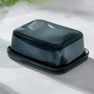 VILLEROY & BOCH Lave Gris Covered Butterdish
