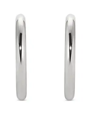 Ettika Large Hoop Earrings - Silver