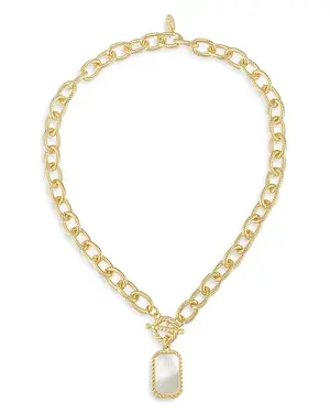 Ettika Mother Of Pearl Pendant Necklace - Gold