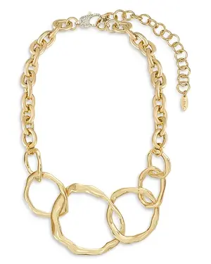 Ettika Interlocking Chain Statement Necklace - Gold