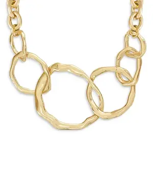 Ettika Interlocking Chain Statement Necklace - Gold
