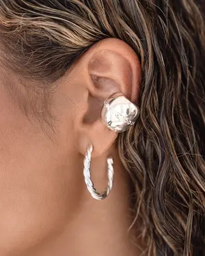 Ettika Crystal Ear Cuff - Silver