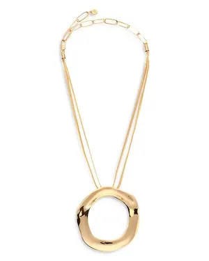 Ettika Open Circle Pendant Necklace - Gold