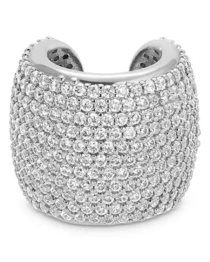 Ettika Crystal Statement Ear Cuff - Silver
