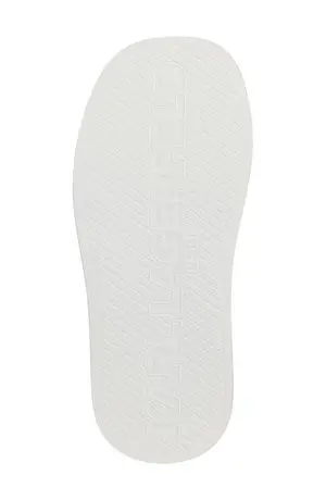 Karl Lagerfeld Paris Karl Lagerfeld Opal Studded Platform Slides - Bright White With Appliques