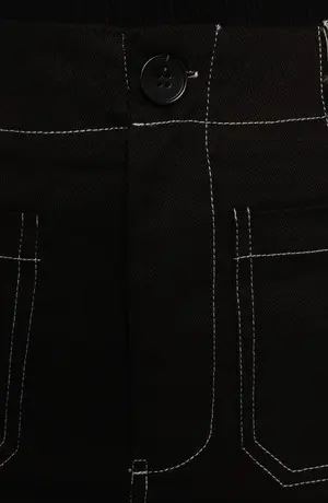 PETAL & PUP Nikko Topstitch Detail Midi Skirt