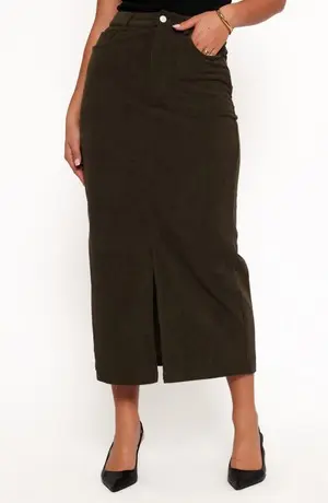 PETAL & PUP Myra Corduroy Midi Skirt