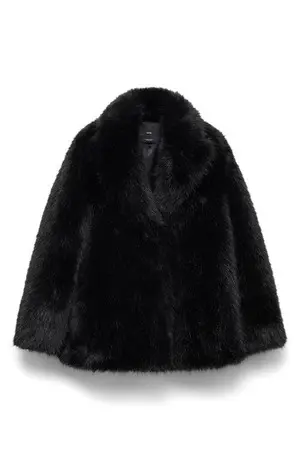 Mango Faux Fur Oversized Coat